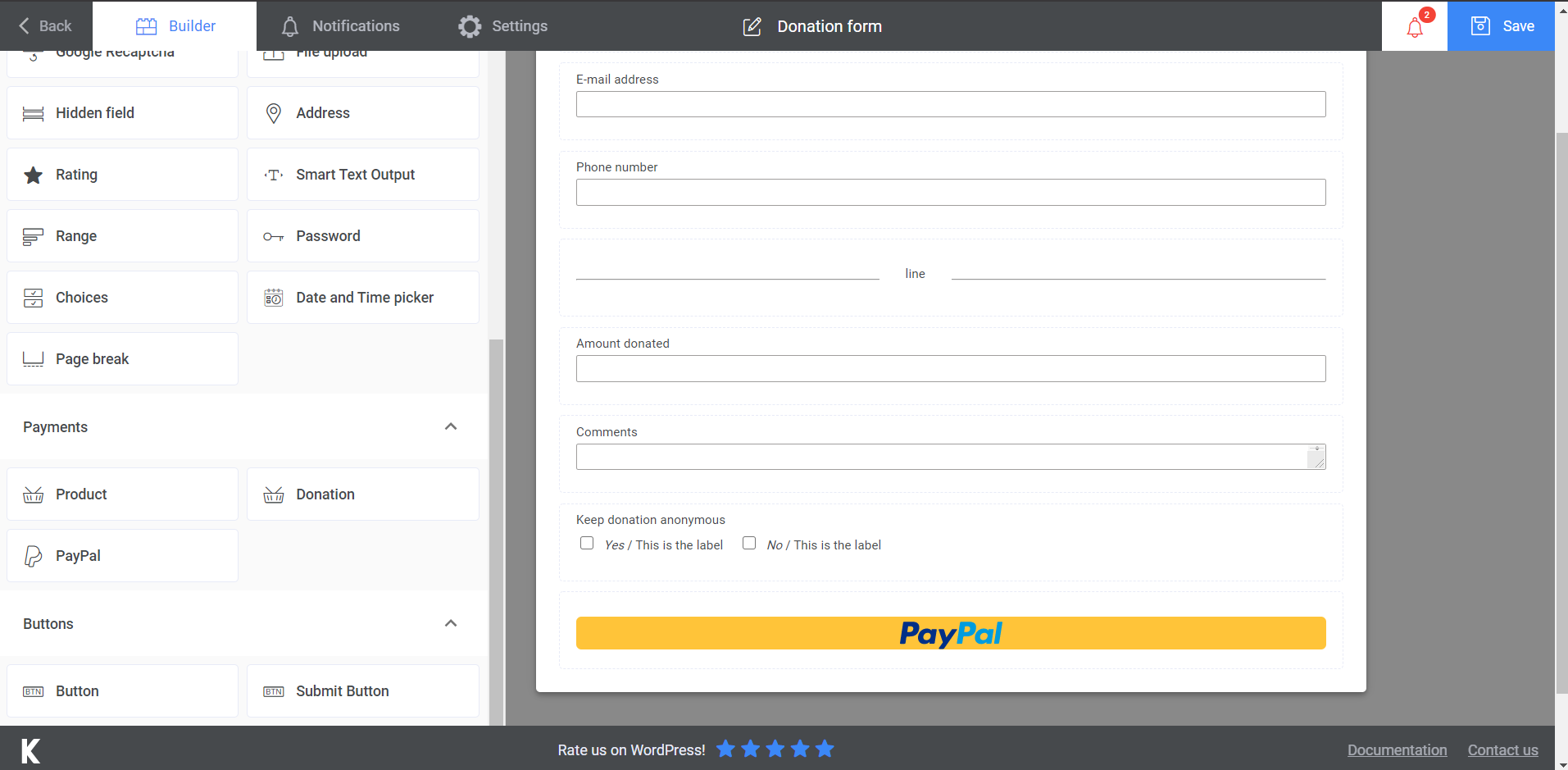 How to create an online donation form in a few simple steps in 2021 - Kali Forms