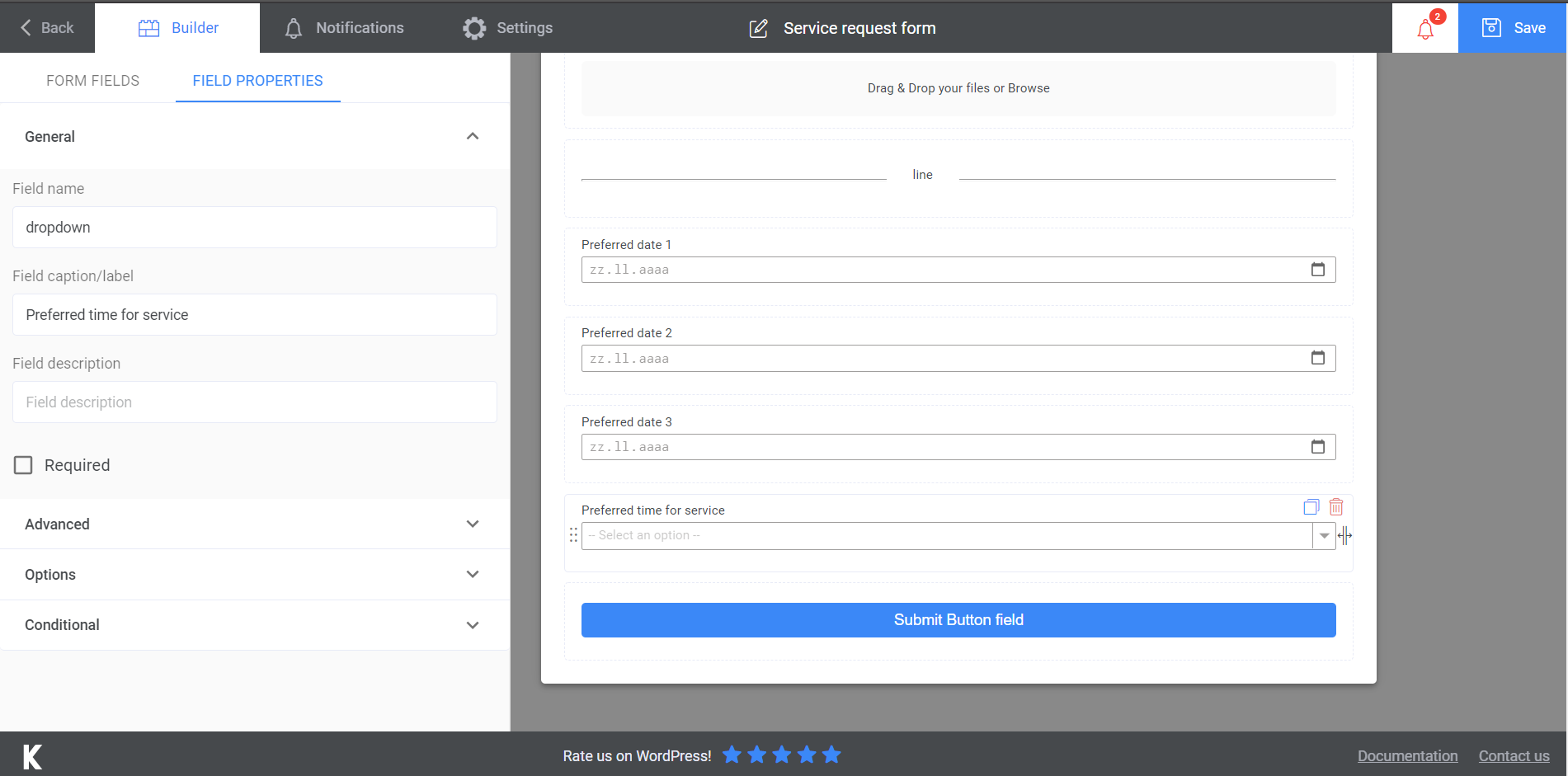 Service request form - an easy and quick guide for 2021 - Kali Forms