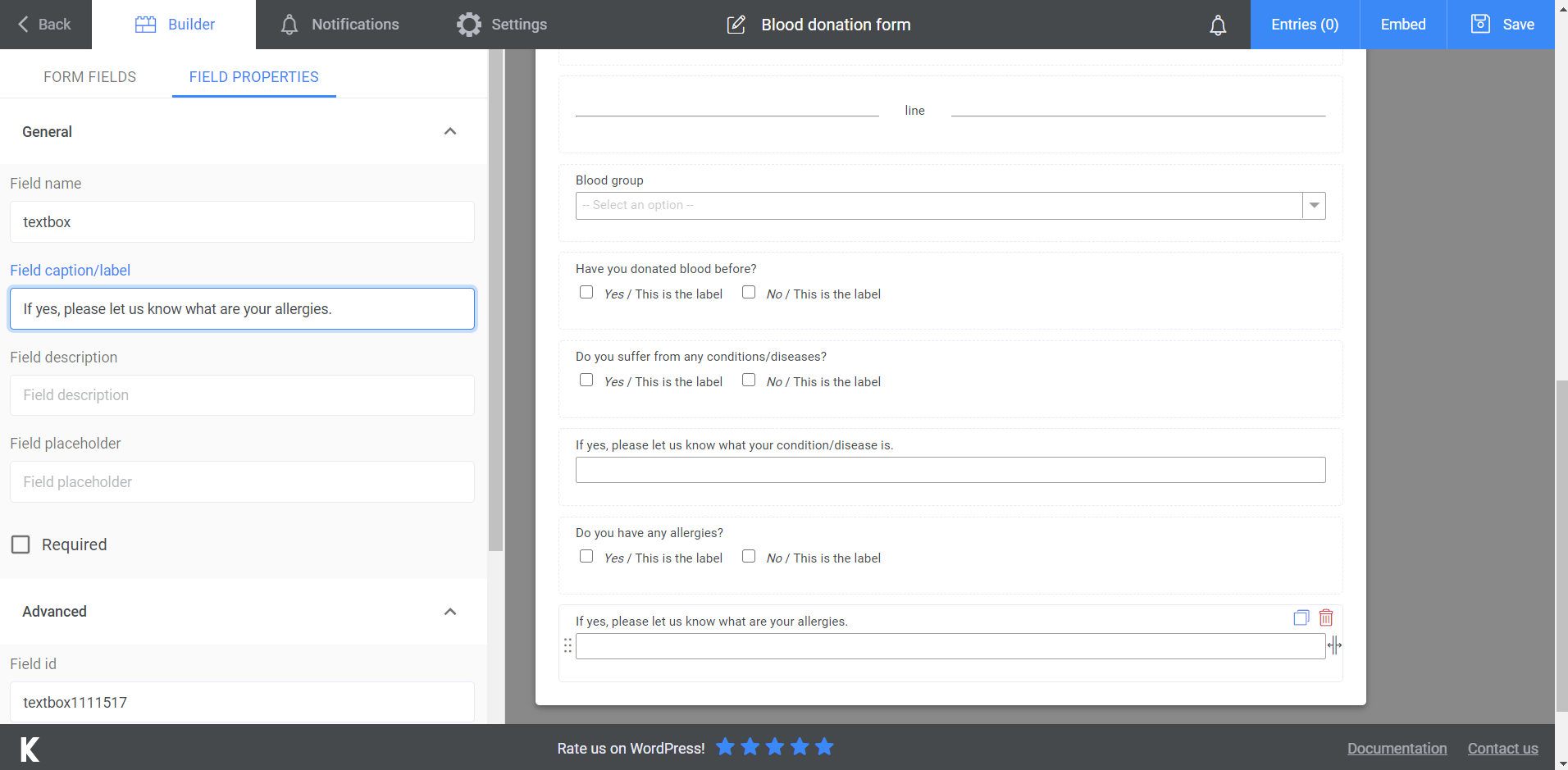 An easy tutorial on how to create a blood donation form in 2021 - Kali ...