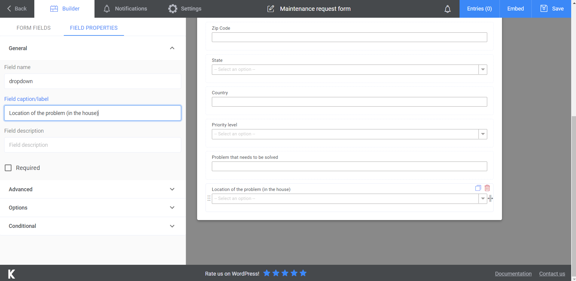 Maintenance request form - how to easily create one in 2021 - Kali Forms