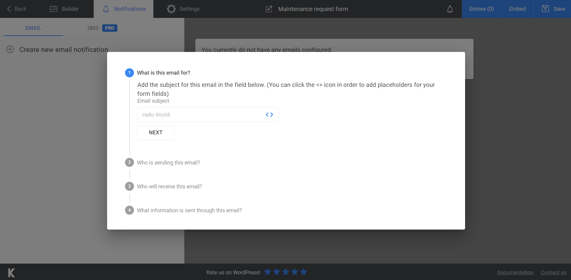 Maintenance request form - how to easily create one in 2021 - Kali Forms