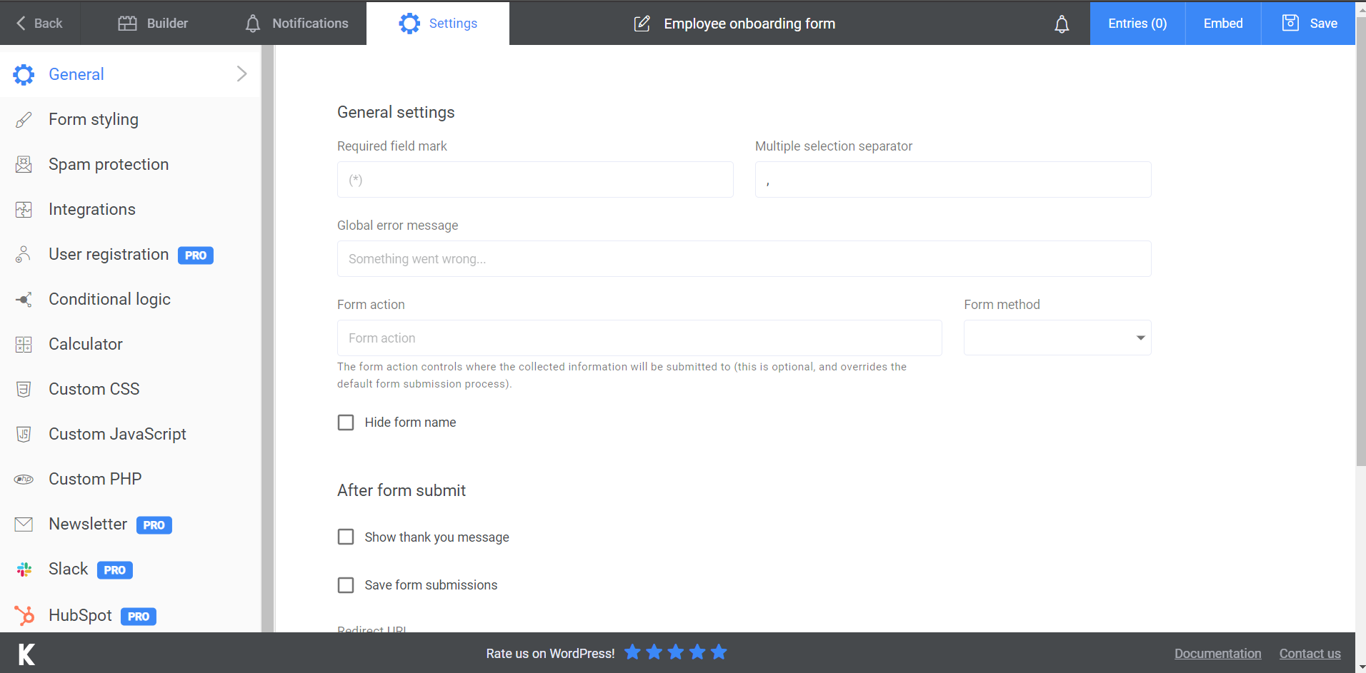 How to create an employee onboarding form for 2021 - Kali Forms