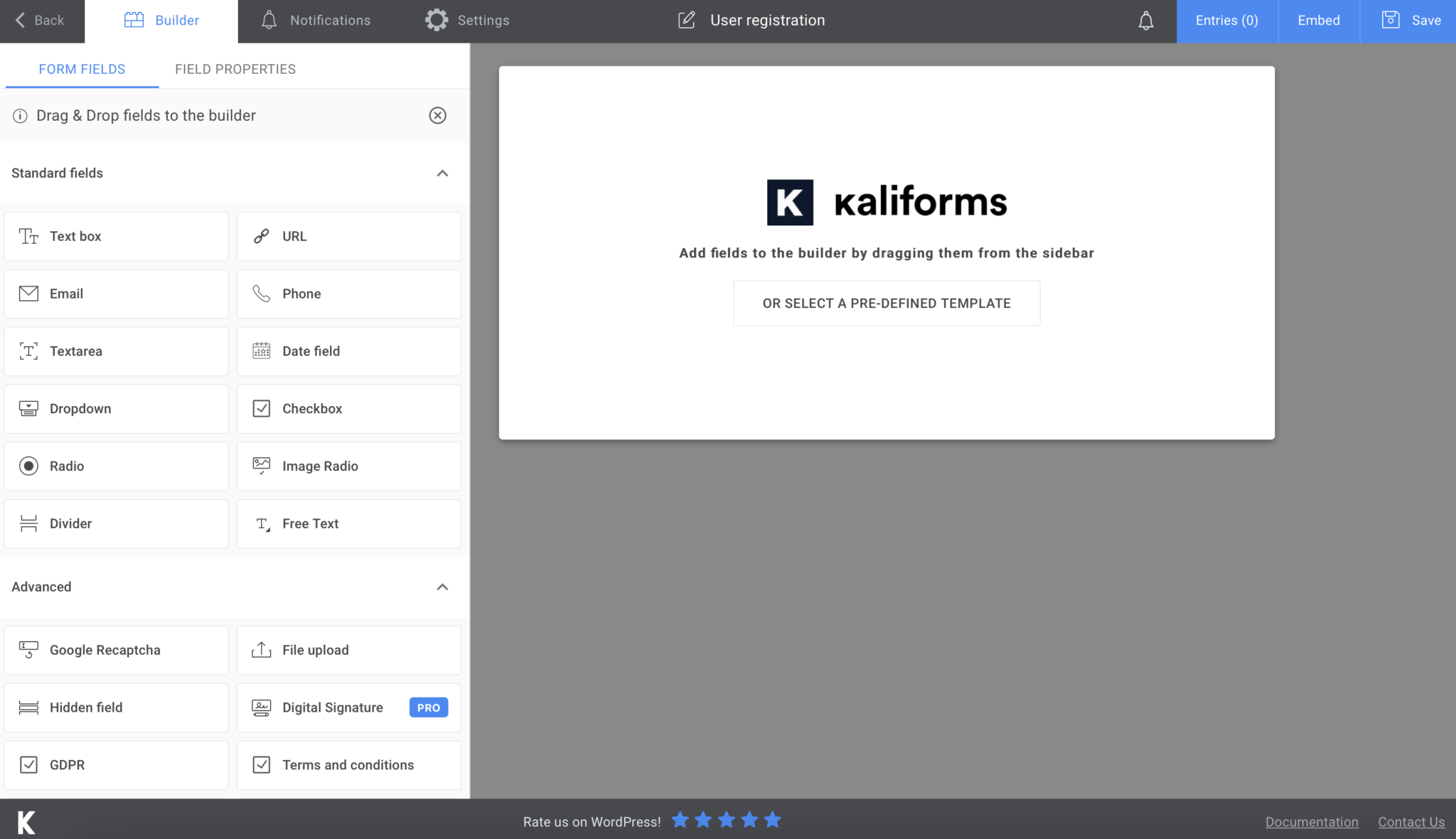 How to create a user registration form in WordPress - Kali Forms