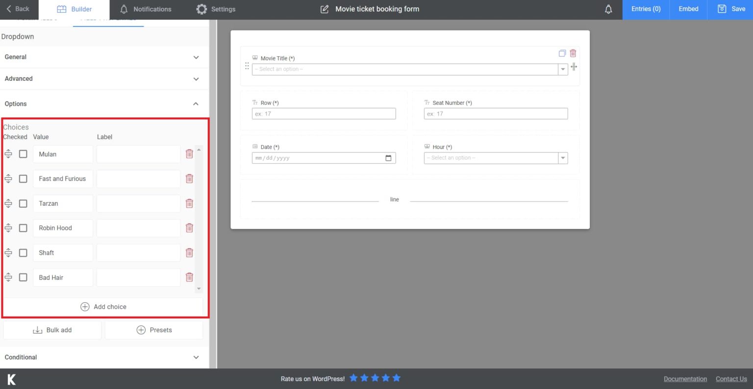 How to create a movie ticket booking form – a guide for 2021 - Kali Forms