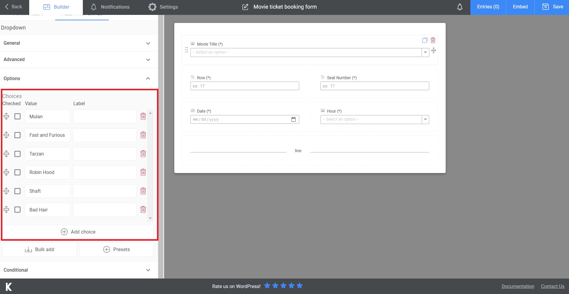 How to create a movie ticket booking form – a guide for 2021 - Kali Forms
